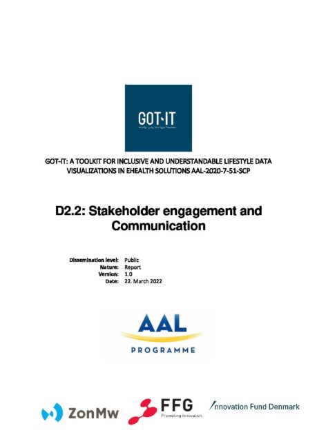 Call 2020 - GOT IT - D2.2 - Report on stakeholder engagemend and dissemination v1.0 ...