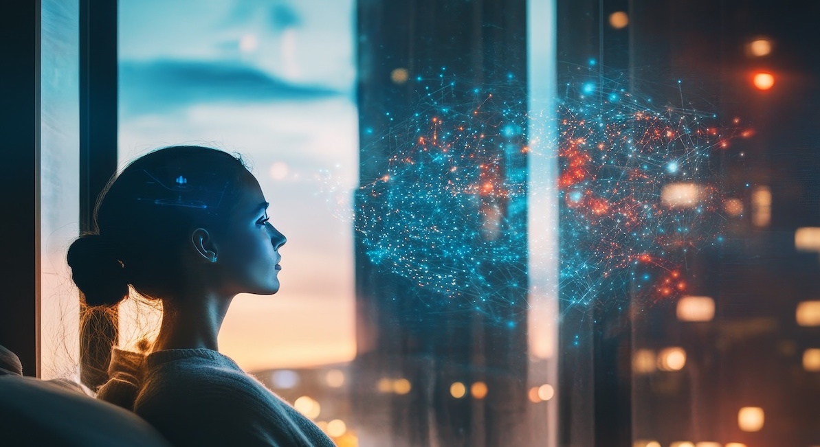 Future mental health care ai therapy session in digital photo, showing ...